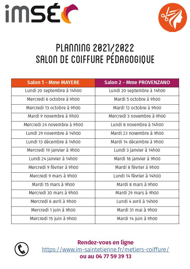 Salon de coiffure pédagogique - IMSE