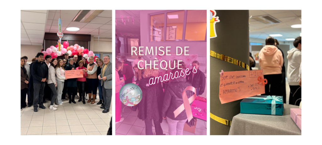 Remise de chèque à l’association Amarose’s : un engagement solidaire ...